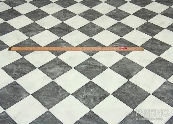 Breno PVC SMARTEX Holywell 990M - šedo-bílá dlažba, šíře 100 cm
