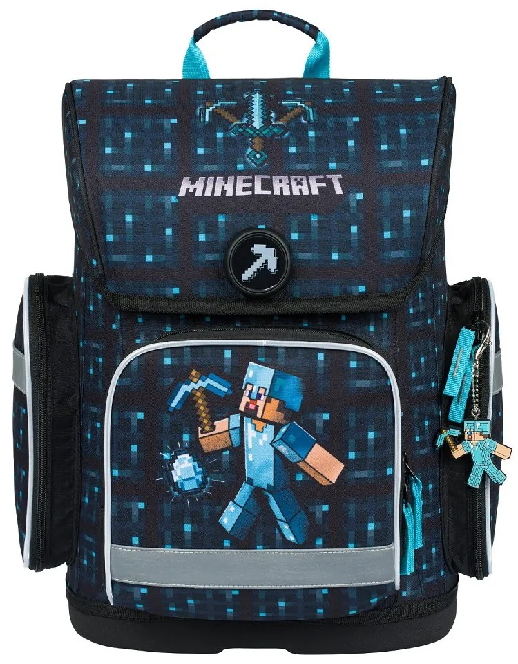 BAAGL Školní aktovka Ergo Minecraft Blue Axe