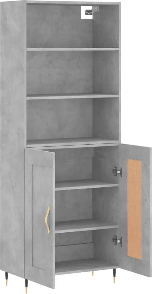 Skříň highboard betonově šedá 69,5x34x180 cm kompozitní dřevo 3189937