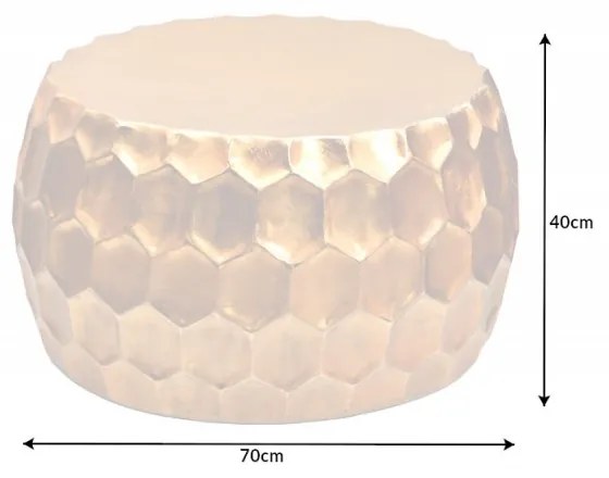 Massive home | Konferenční stolek ORGANIC ORIENT 70 CM zlatý