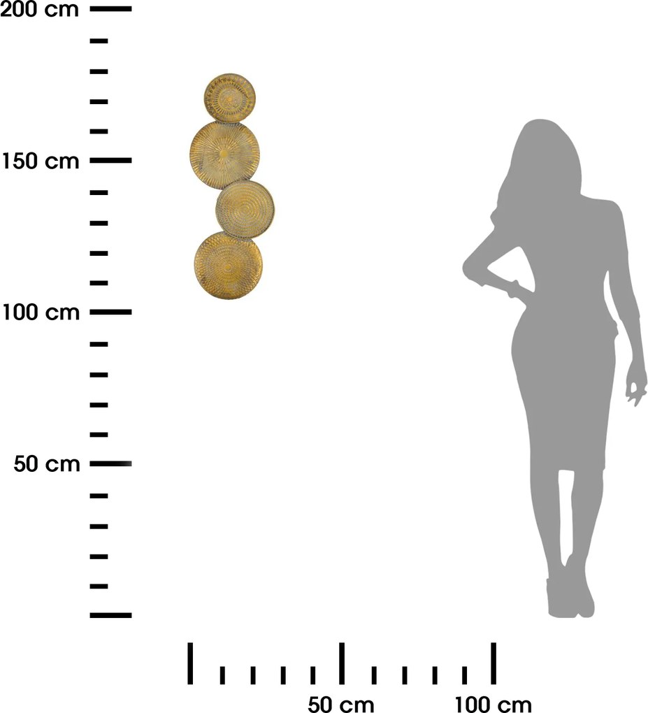 Kovová dekorace na zeď Evie 78x28 cm