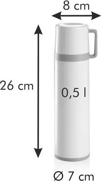 TESCOMA Termoska s hrníčkem CONSTANT CREAM 0,5 l, nerez