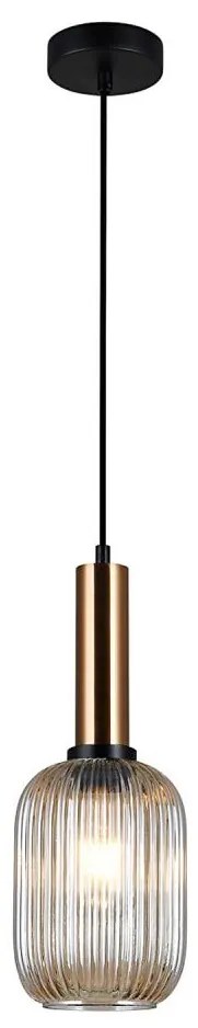 ITALUX PND-5588-1M-BRO+AMB - Lustr na lanku ANTIOLA 1xE27/40W/230V bronz