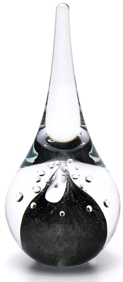 Skleněné těžítko - dekor 02, Kouřově černá, 15 cm | České sklo od Artcristal Bohemia