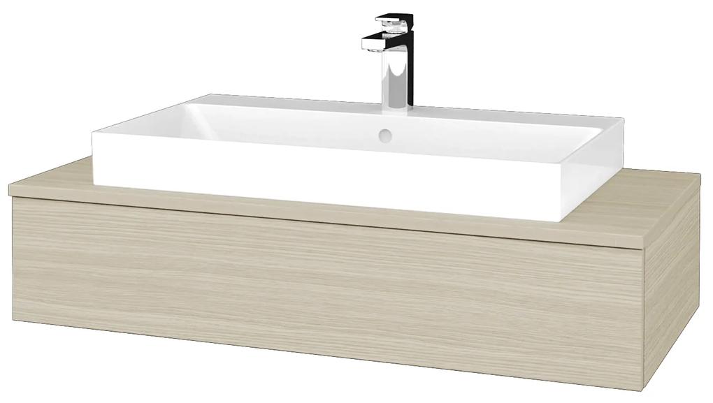 Dřevojas Koupelnová skříňka MODULE SZZ 100 Varianta: N01 Bílá lesk / D01 Beton