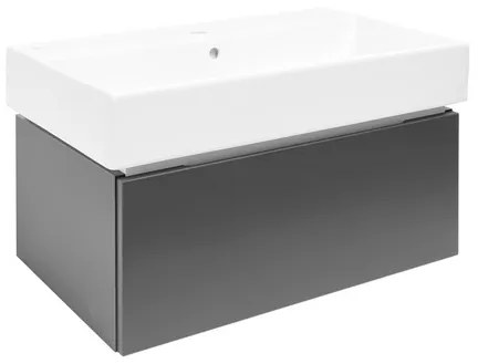 Koupelnová skříňka s umyvadlem SAT Feel 80x30x46 cm antracit mat SATFEEL80ANTU2