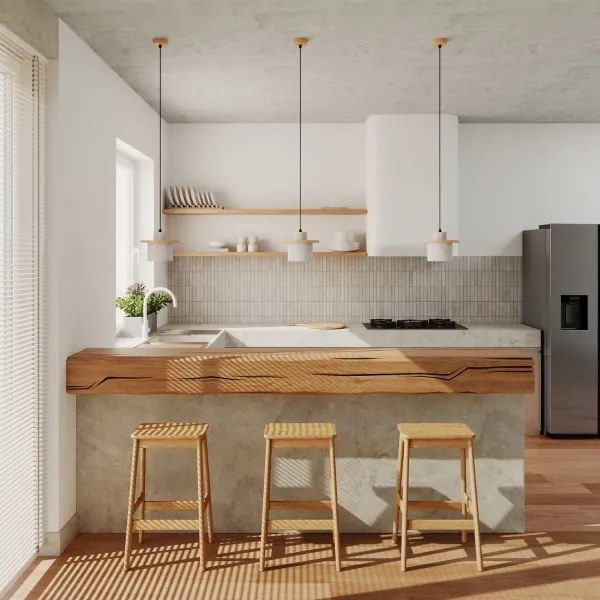 Sollux SL.1363 - Lustr na lanku MAB 1xE27/15W/230V pr. 22 cm beton/šedá