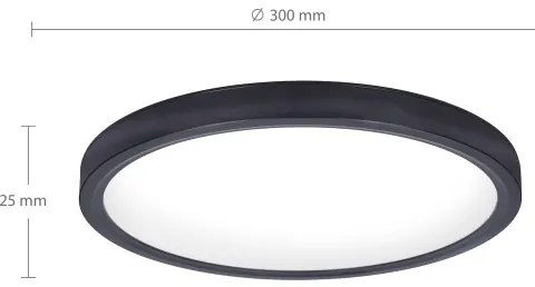 Brilagi - LED Stropní svítidlo ESTELA LED/18W/230V černá