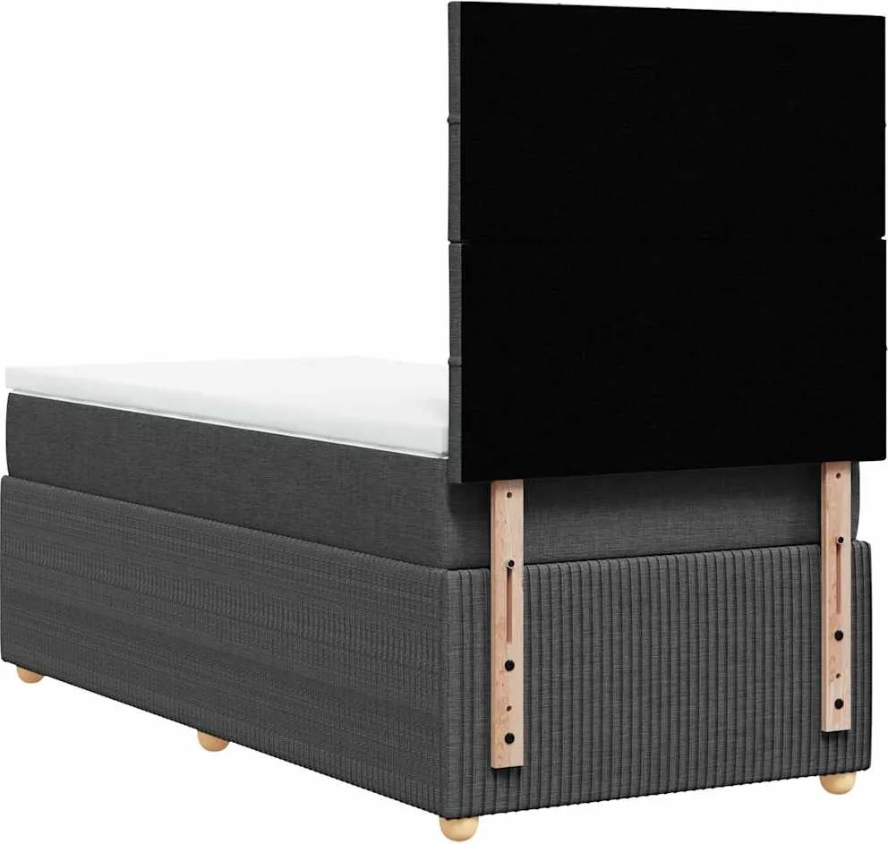 Box spring postel s matrací tmavě šedá 90x190 cm textil 3291912