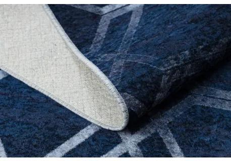 Dywany Luszczow Dětský kusový koberec MIRO 51805.802 pratelný  Geometrická, laťková mříž protiskluz, modrý Rozměr koberce: 120 x 170 cm