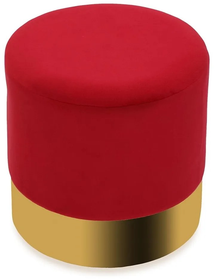 Červený puf Versa Redondo, ⌀ 35 cm