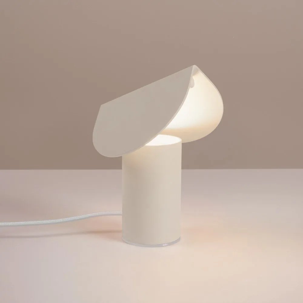 Béžová hliníková LED stolní lampa (výška 15 cm) BISCUIT – Thoro