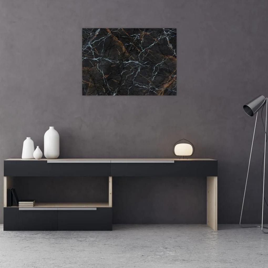 Skleněný obraz - Černý mramor (70x50 cm)