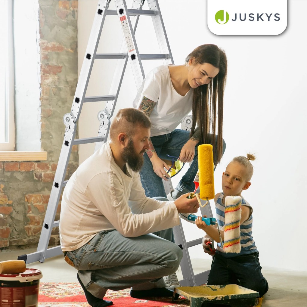 Juskys Hliníkový multifunkční žebřík Velikost: 360 cm