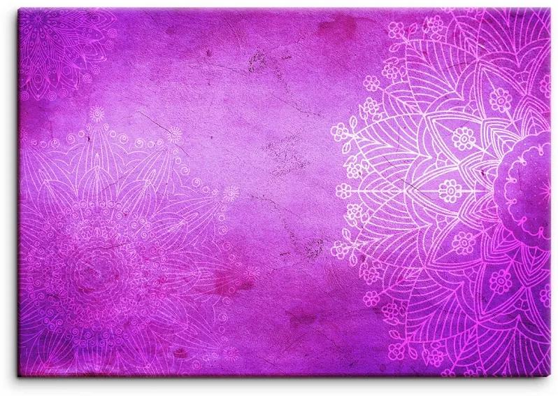 Malvis ® Obraz Kamenná růžová mandala Velikost: 150x100 cm