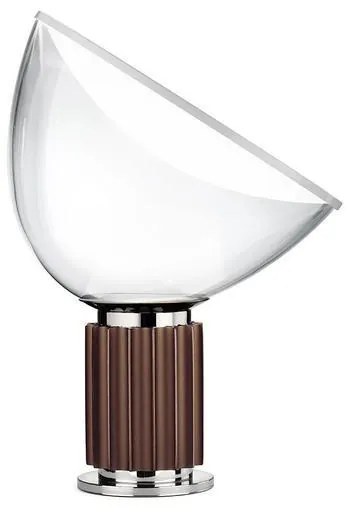 Flos F6604046 Taccia small LED, designová lampa se stmívačem, 16W LED 2700K, čiré sklo/anodizovaná bronzová, výška 48,5cm