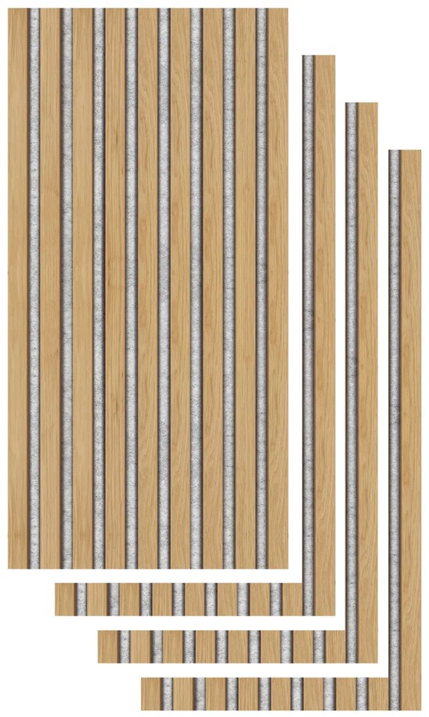 Windu Akustické obkladové panely, dekor Dub 800x400mm, 4ks, 0,32m2