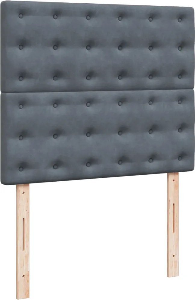 Box spring postel s matrací tmavě šedá 120 x 200 cm samet 3293195