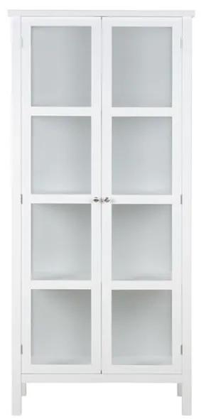 Bílá 2dveřová vitrína Actona Eton, výška 180 cm