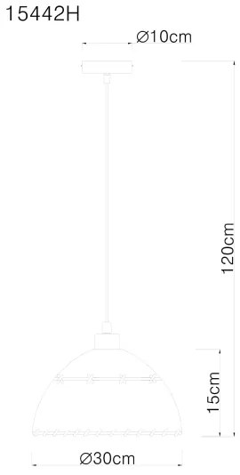 Globo 15442H - Lustr na lanku REX 1xE27/60W/230V