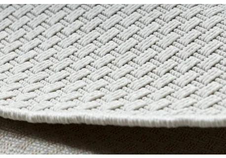 koberec kulatý TIMO 6272 SISAL venkovní bílý velikost kruh 150 cm | krásné koberce cz
