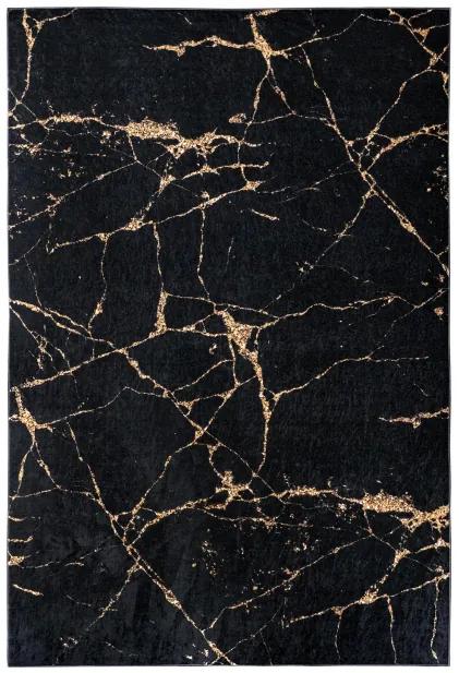 Kusový koberec PORTE 2007 Black/Gold 160x220 cm