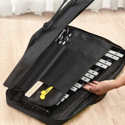 30 Note Glockenspiel xylofonový zvonek s paličkami, stojanem a cvičnou podložkou