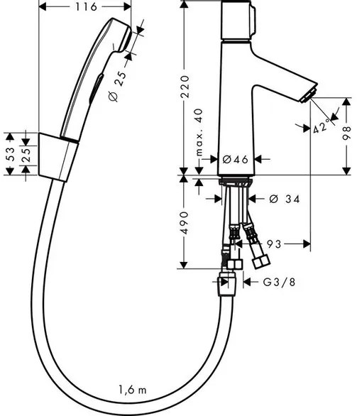 Hansgrohe Talis Select S umyvadlová baterie 100, 72291000