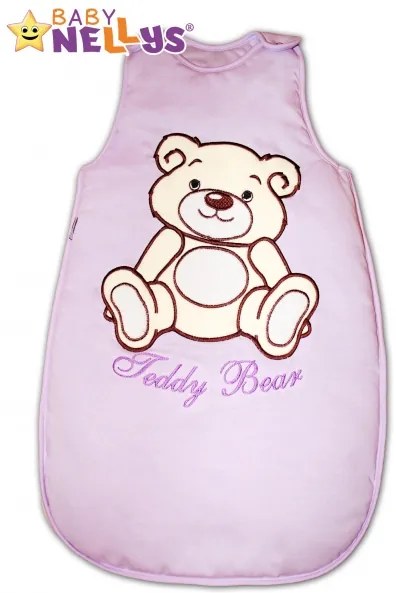 BABY NELLYS spací vak TEDDY BEAR fialová vel. 56