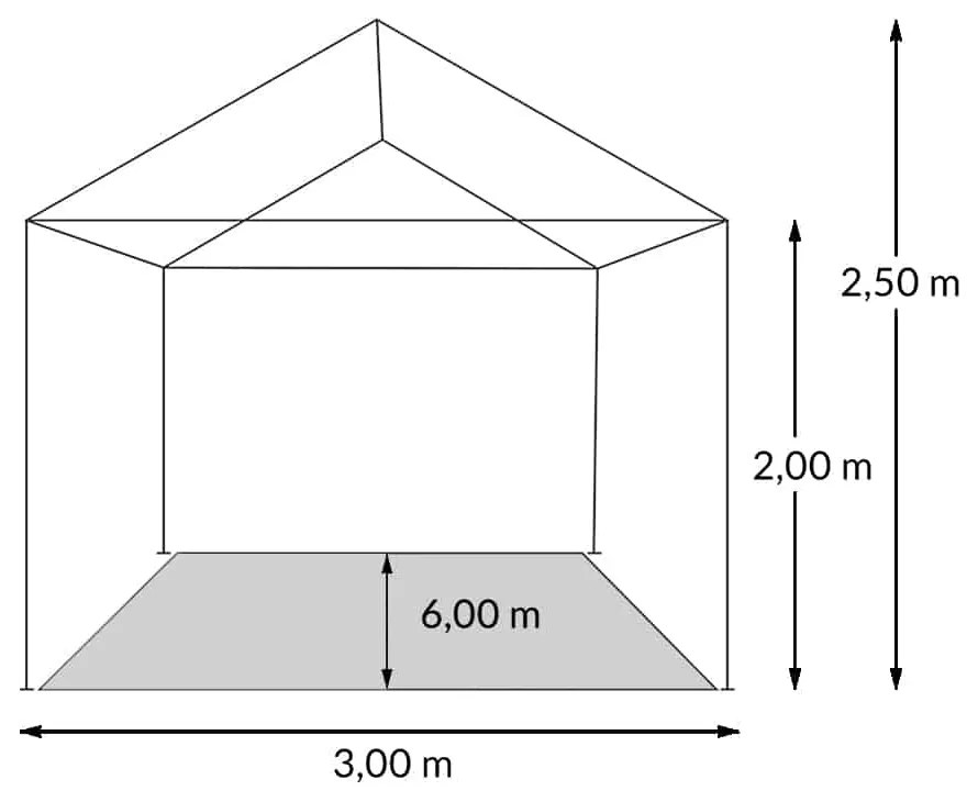 Zahradní altán 3x6 m červený SH06ČE Dekorhome