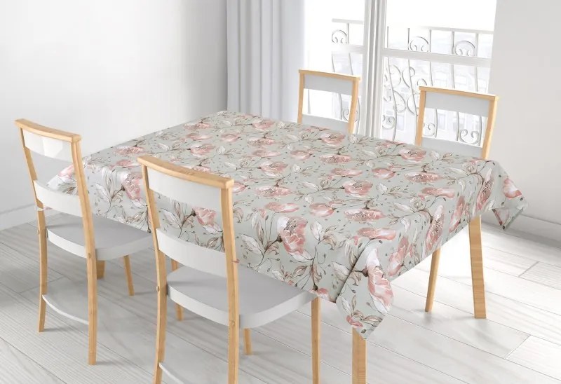 Bellatex Ubrus ADÉLA Šedá,Růžová 100x100 cm