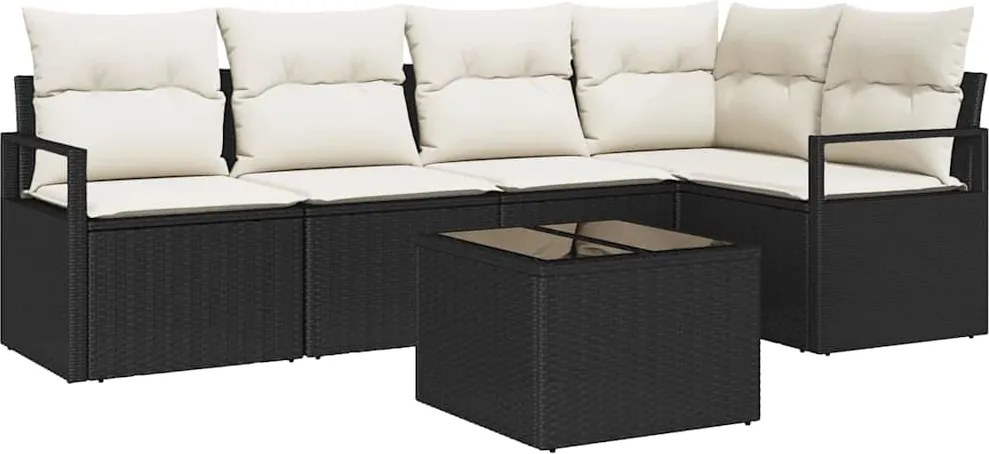 Set pohovek 6 ks Černá polyratan 3346387