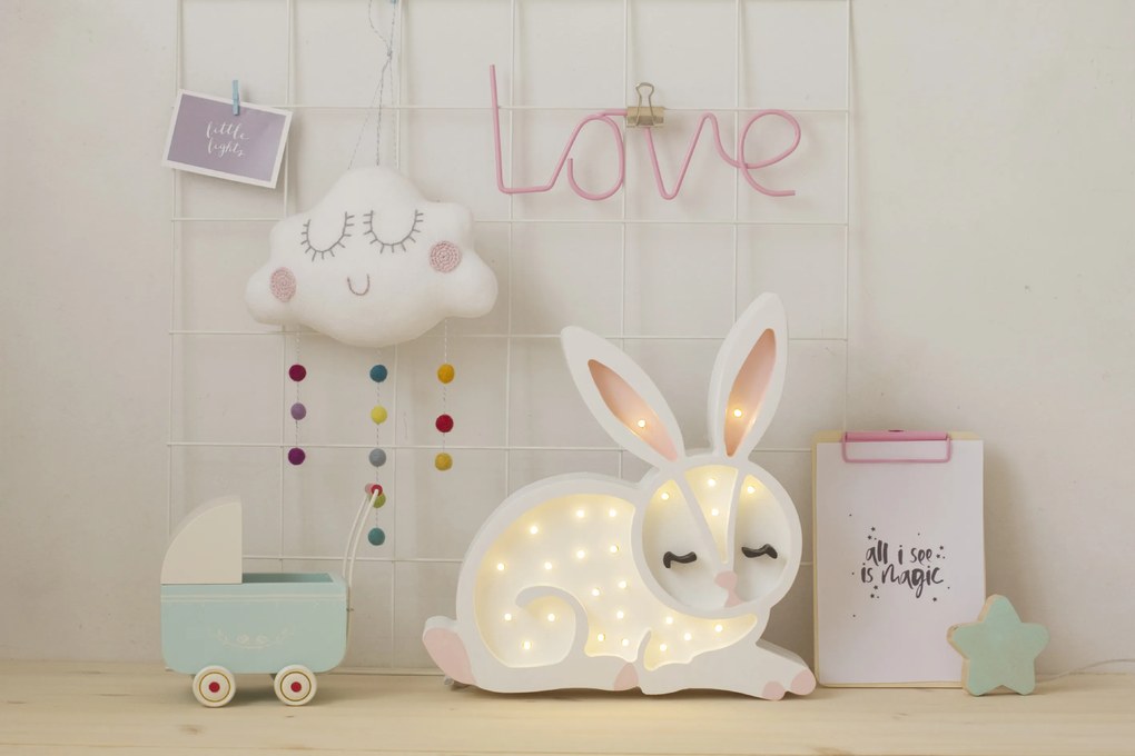 Little Lights Lampa Bunny Snow White