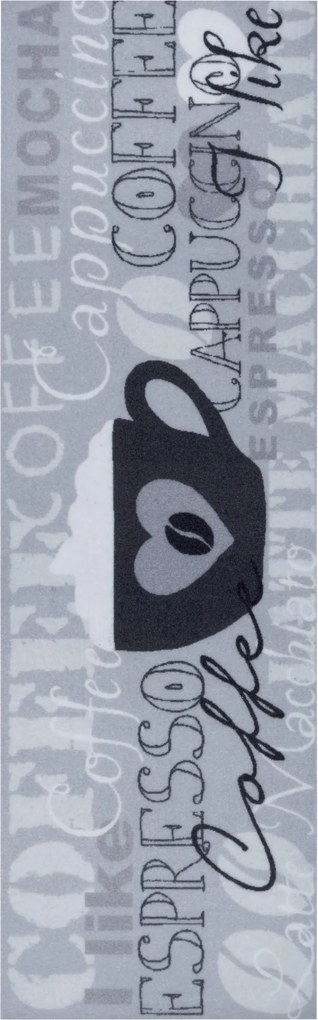 Hanse Home, Běhoun Cook & Clean 105729 Grey Black White, 50x150, šedá, kuchyně