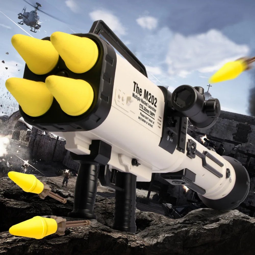 LEAN Toys Obrovský raketomet M202 s pěnovými střelami, 68 cm