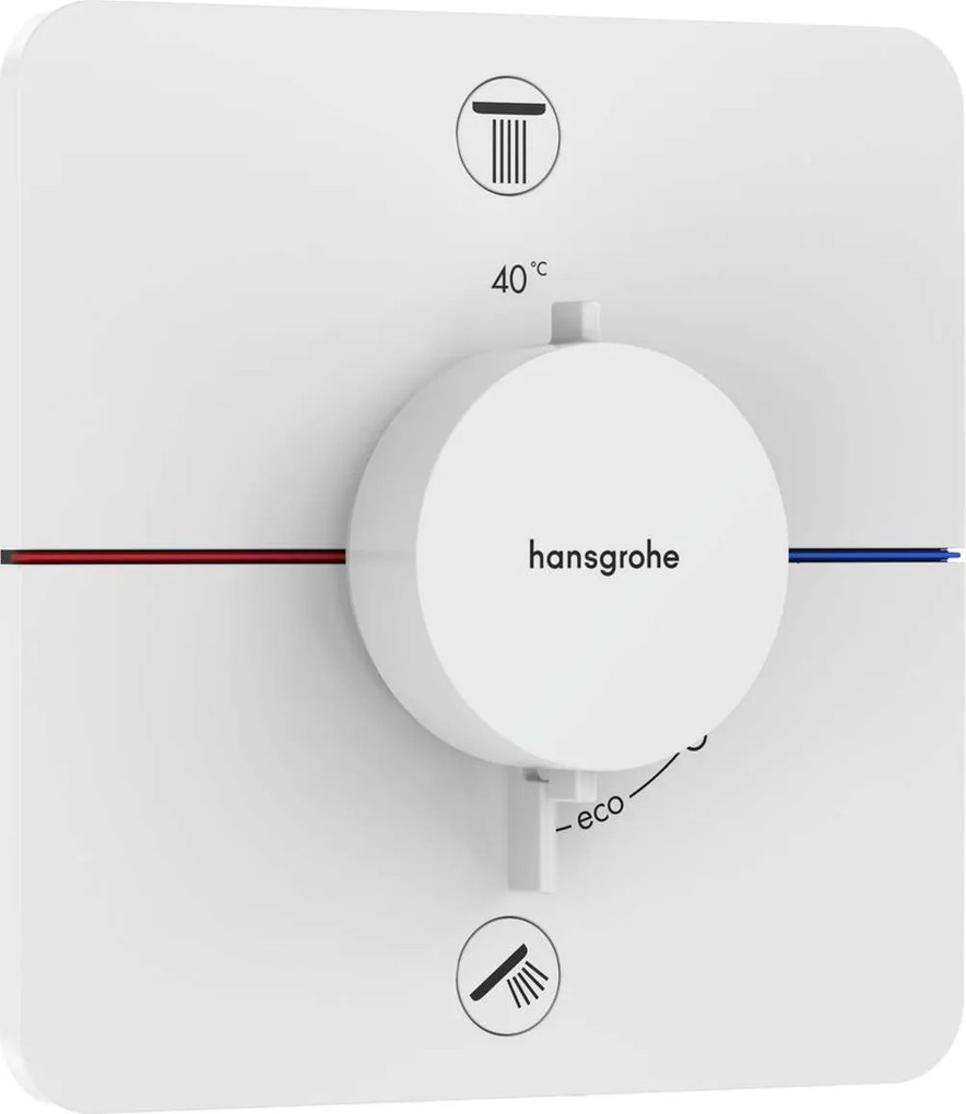 Hansgrohe ShowerSelect Comfort Q - Termostatická baterie pod omítku, pro 2 spotřebiče, matná bílá 15586700