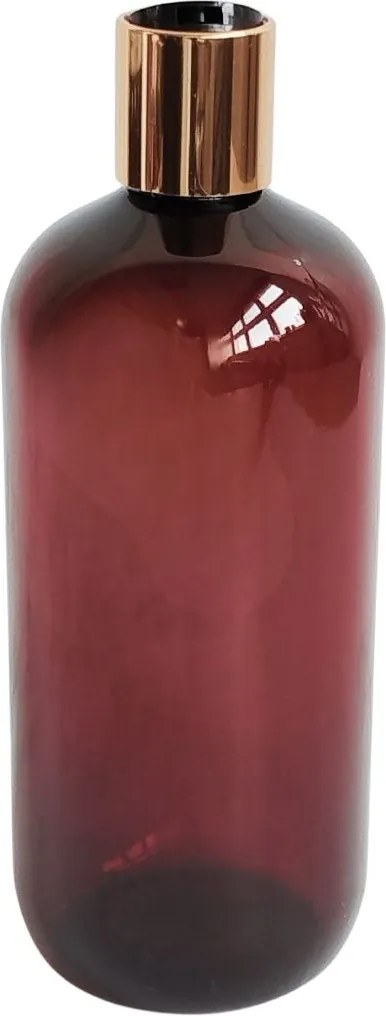 Dávkovač na mýdlo 500 ml hnědý s černo-zlatým DISC TOP BELA