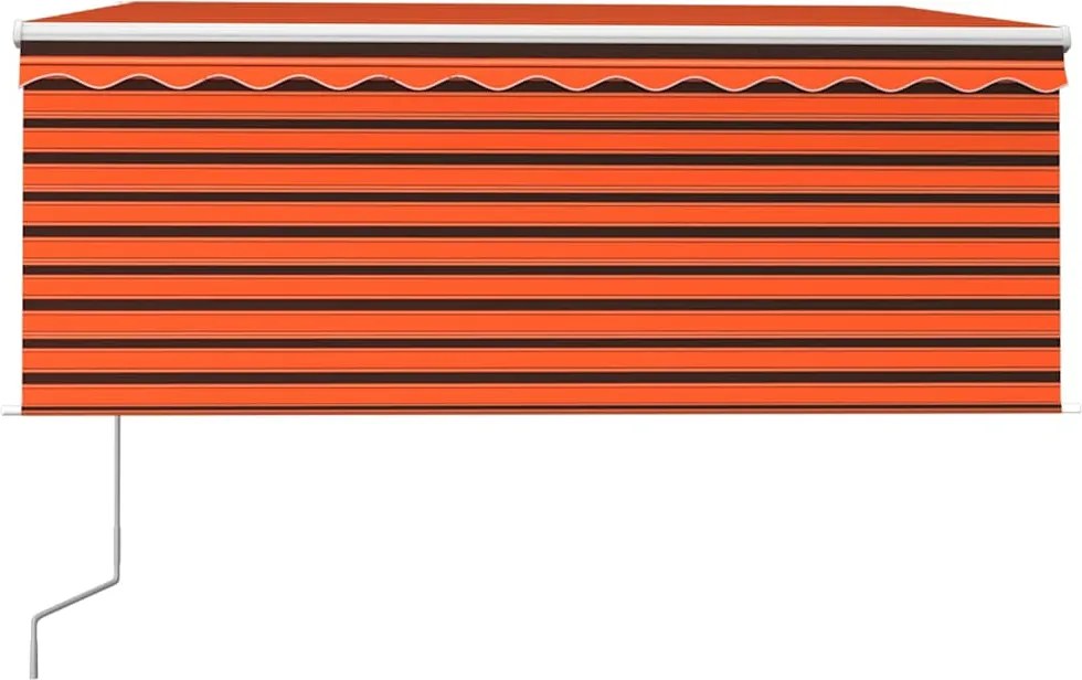 Automatická zatahovací markýza s roletou 3,5x2,5m oranžovohnědá 3069290