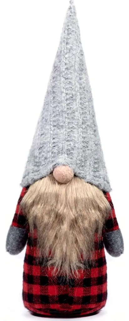 Tutumi, vánoční trpaslík 40 cm YX055, šedá-červená, CHR-09639