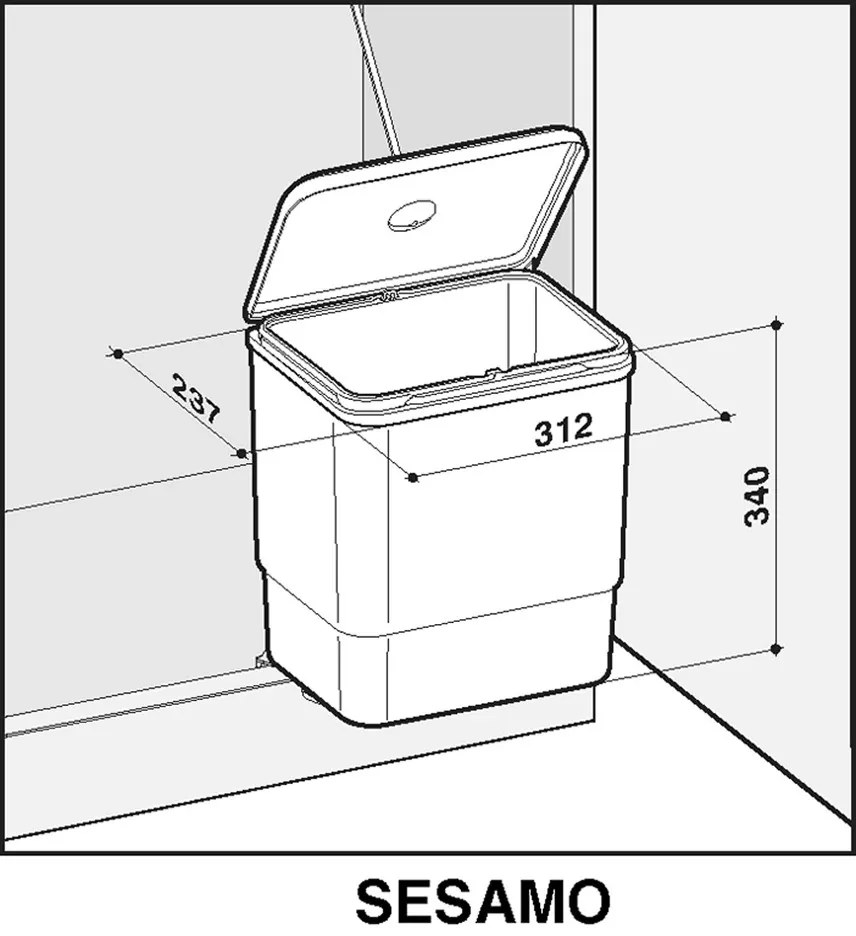 Odpadkový koš Alveus Sesamo 2 x 8 l