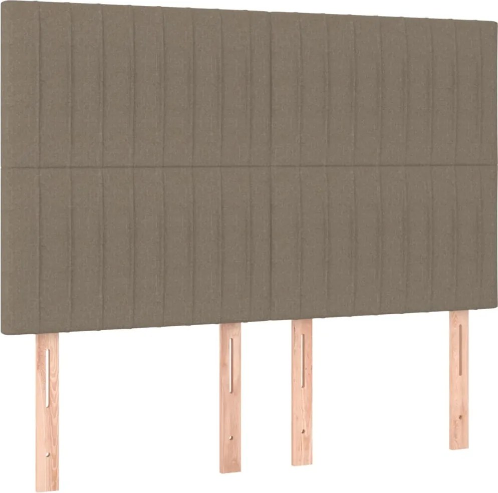 Box spring postel s matrací taupe 140x200 cm textil 3137321