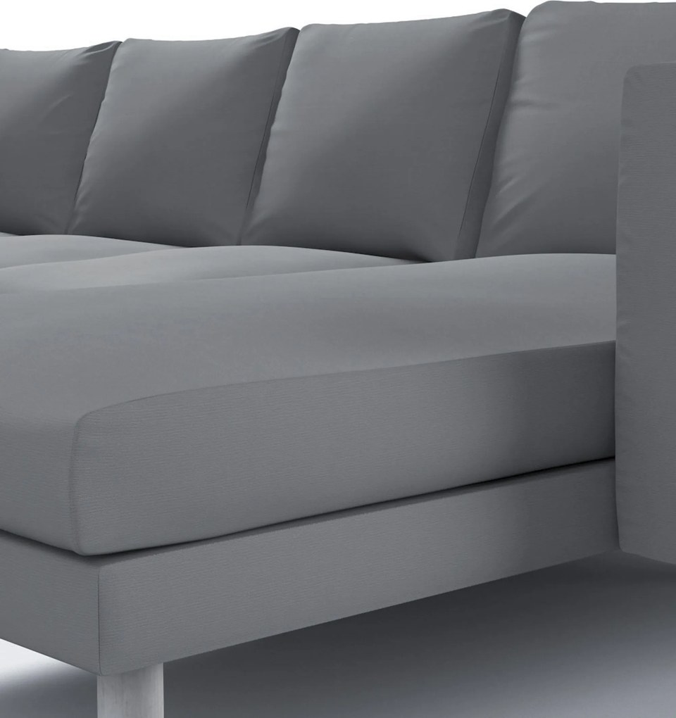 Potah na pohovku IKEA Norsborg 4-místná se šezlongem barva šedá