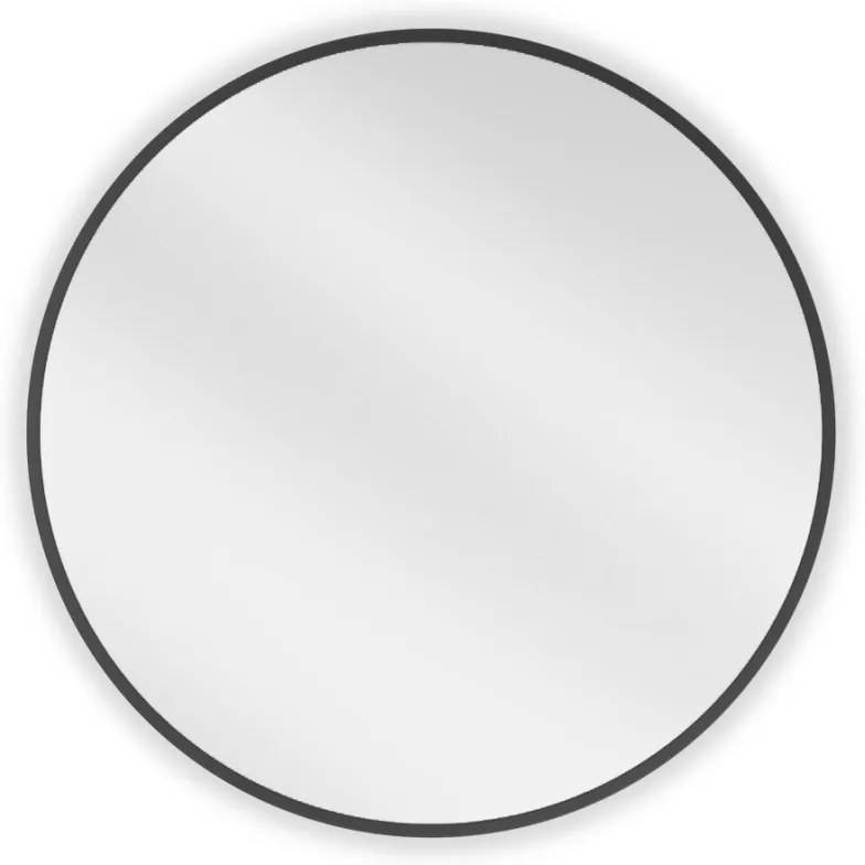 Mexen Loft, kulaté koupelnové zrcadlo 60 cm, barva rámu černá matná, 9850-060-060-000-70