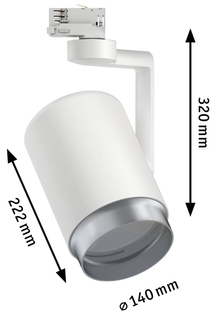 Paulmann 95413 Asthene, bílý reflektor, 1x50W E27, výška 22,2cm