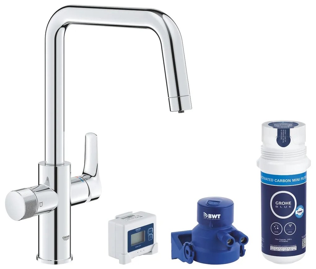 Dřezová baterie Grohe GROHE Blue Pure 2022 s filtrem chrom 30596000