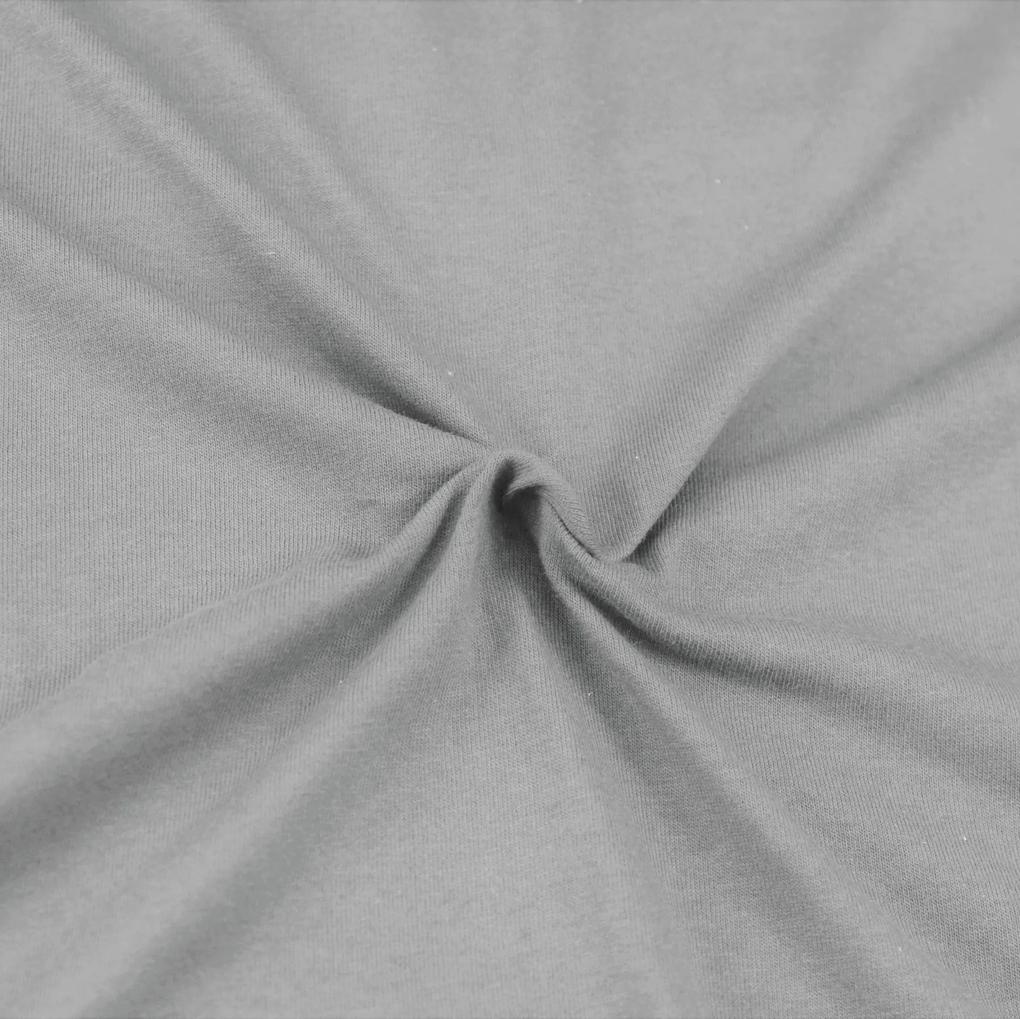 Jersey prostěradlo šedé Rozměr: 180x200 dvojlůžko