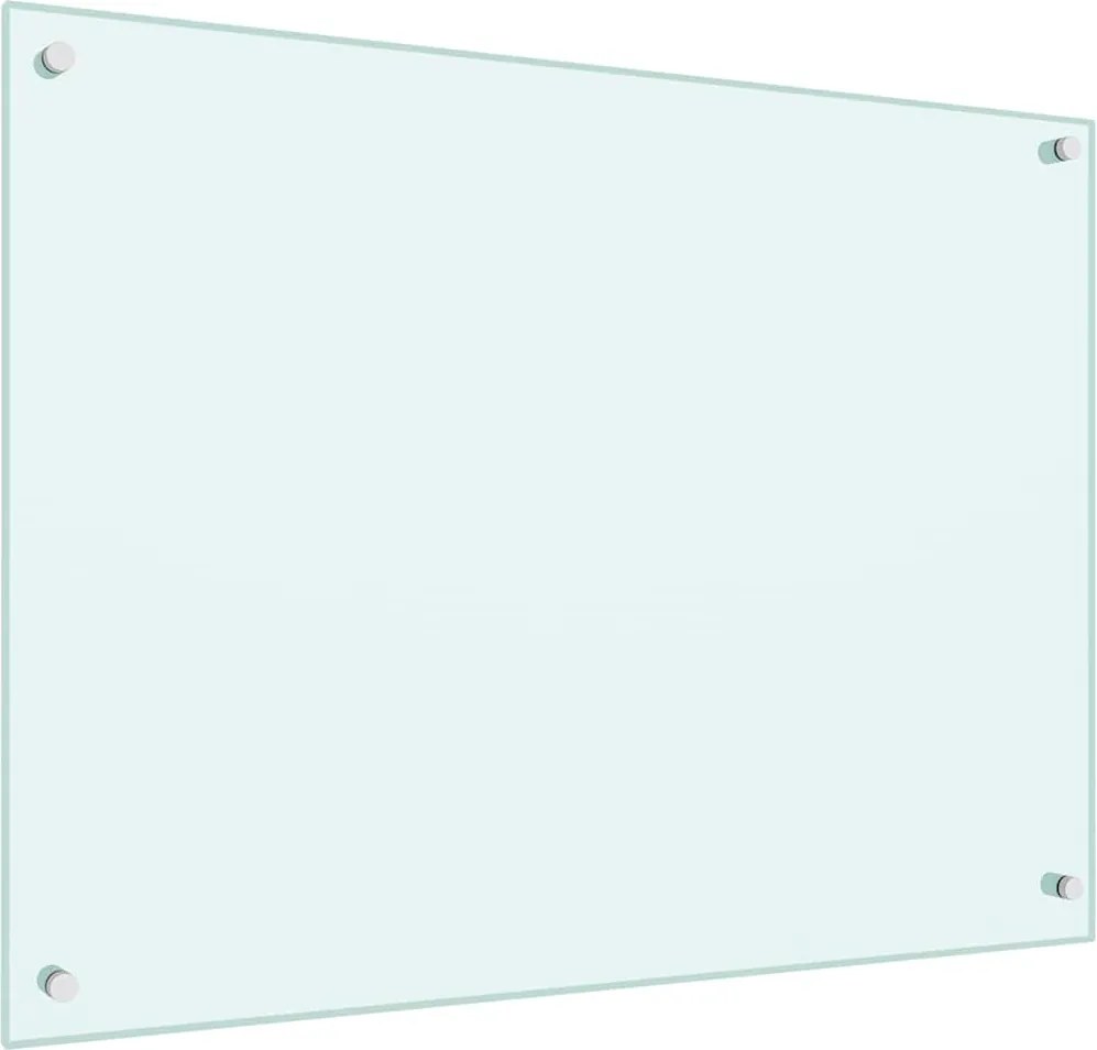 Kuchyňský panel mléčný 80 x 60 cm tvrzené sklo 249456