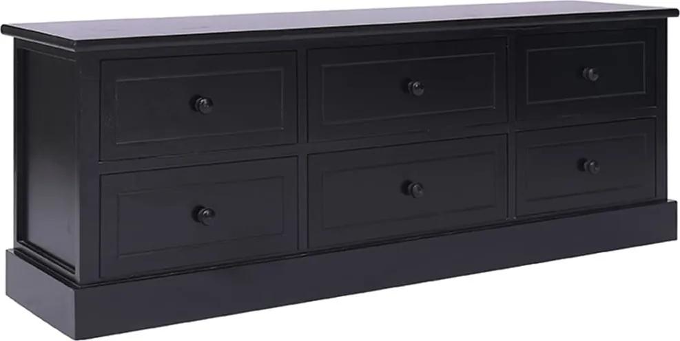 vidaXL TV stolek 108 x 30 x 40 cm masivní dřevo pavlovnie [338526] Barva: Tmavě šedá