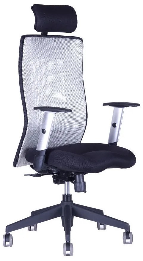 Office Pro Kancelářská židle na kolečkách Office Pro CALYPSO GRAND SP1 – s područkami Světle šedá 12A11