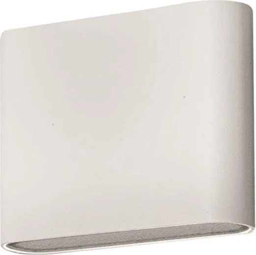 NV 740402 Venkovní nástěnné svítidlo SOHO bílý hliník skleněný difuzor LED 2x3W 3000K 220-240V 2x60st. IP54 světlo nahoru a dolů - NOVA LUCE